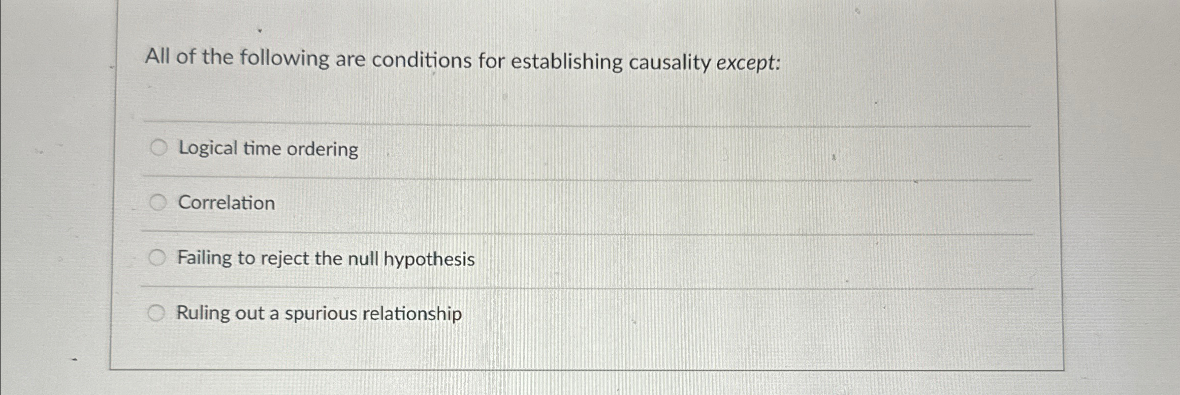 Solved All of the following are conditions for establishing | Chegg.com