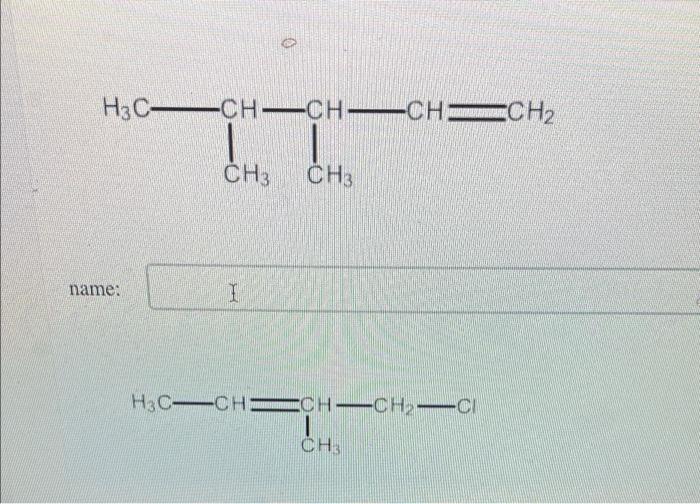 Solved Name the following alkenes using systematic names. | Chegg.com
