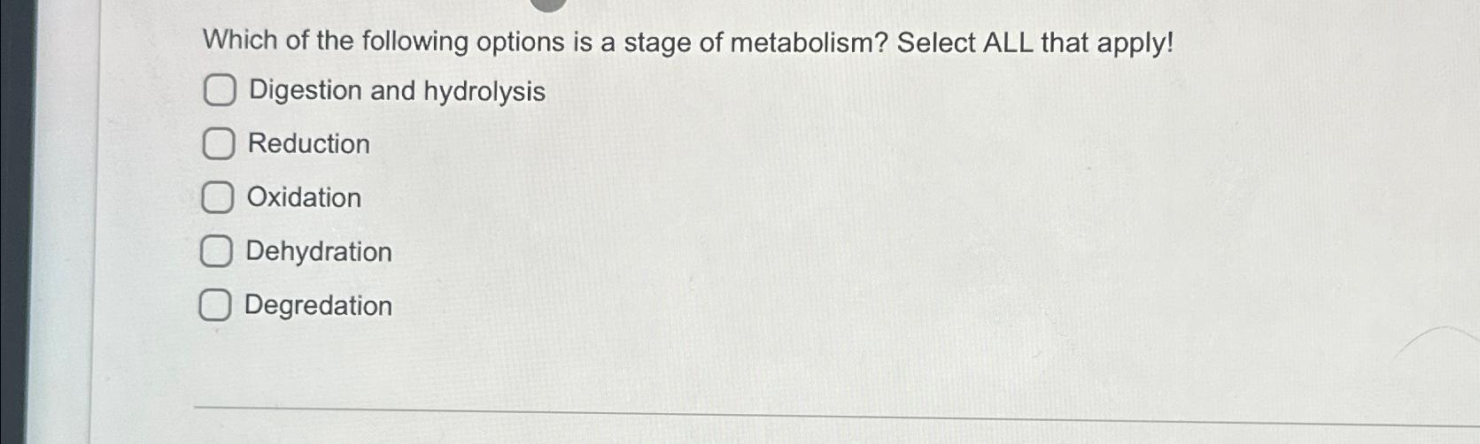 Solved Which of the following options is a stage of | Chegg.com