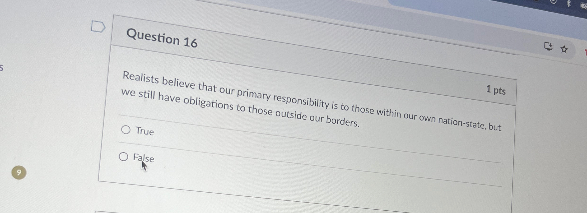 Solved Question 161 ﻿ptsRealists believe that our primary | Chegg.com