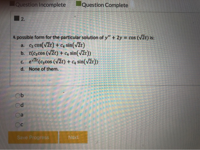 Solved Question Incomplete Question Complete 2. A possible | Chegg.com
