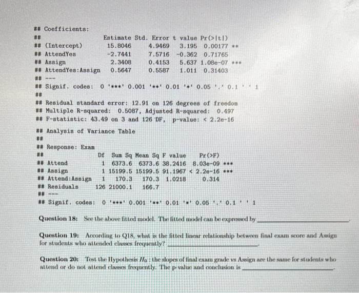 Solved This dataset is collected from a summer sehool Stats | Chegg.com