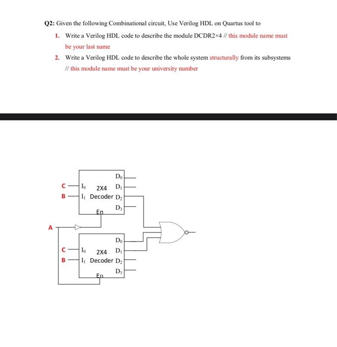 Q1: Given the following Combinational circuit, Use | Chegg.com
