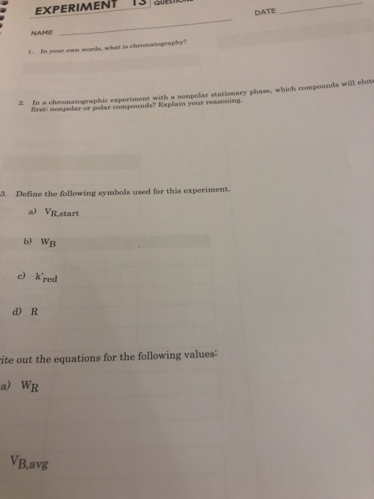 OBSERVING & CLASSIFYING CHEMICAL CHANGES EXPERIMENT | Chegg.com