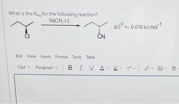 What is the key for the following reaction? NaCN r.t. | Chegg.com