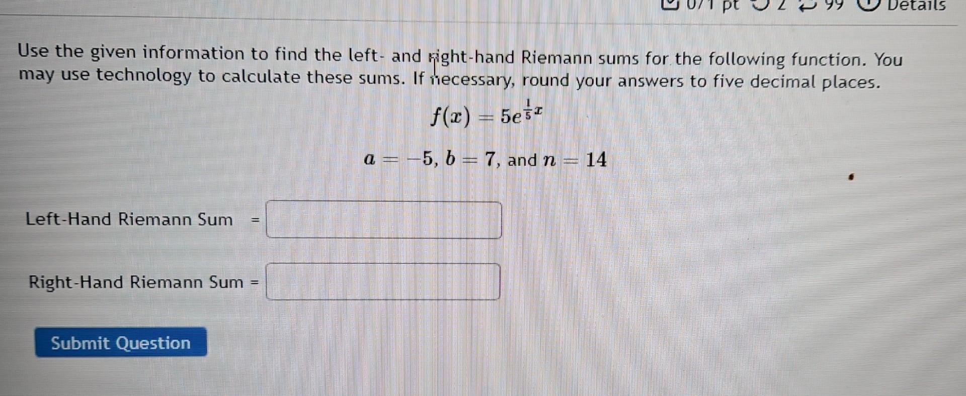 Use the given information to find the left-and | Chegg.com