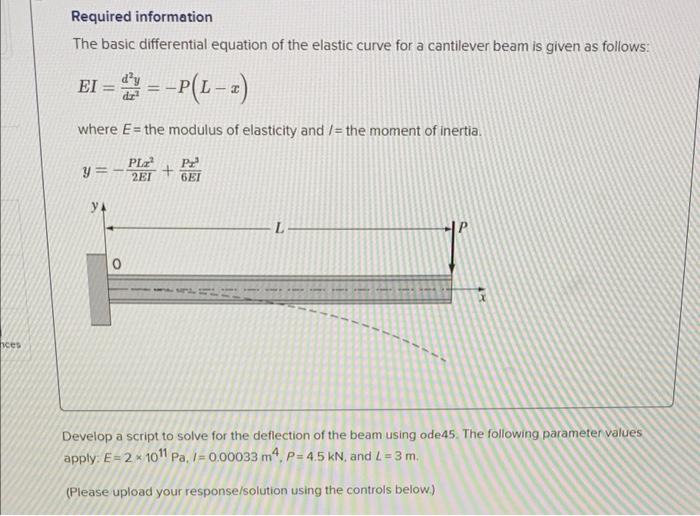 Solved Required information The basic differential equation | Chegg.com