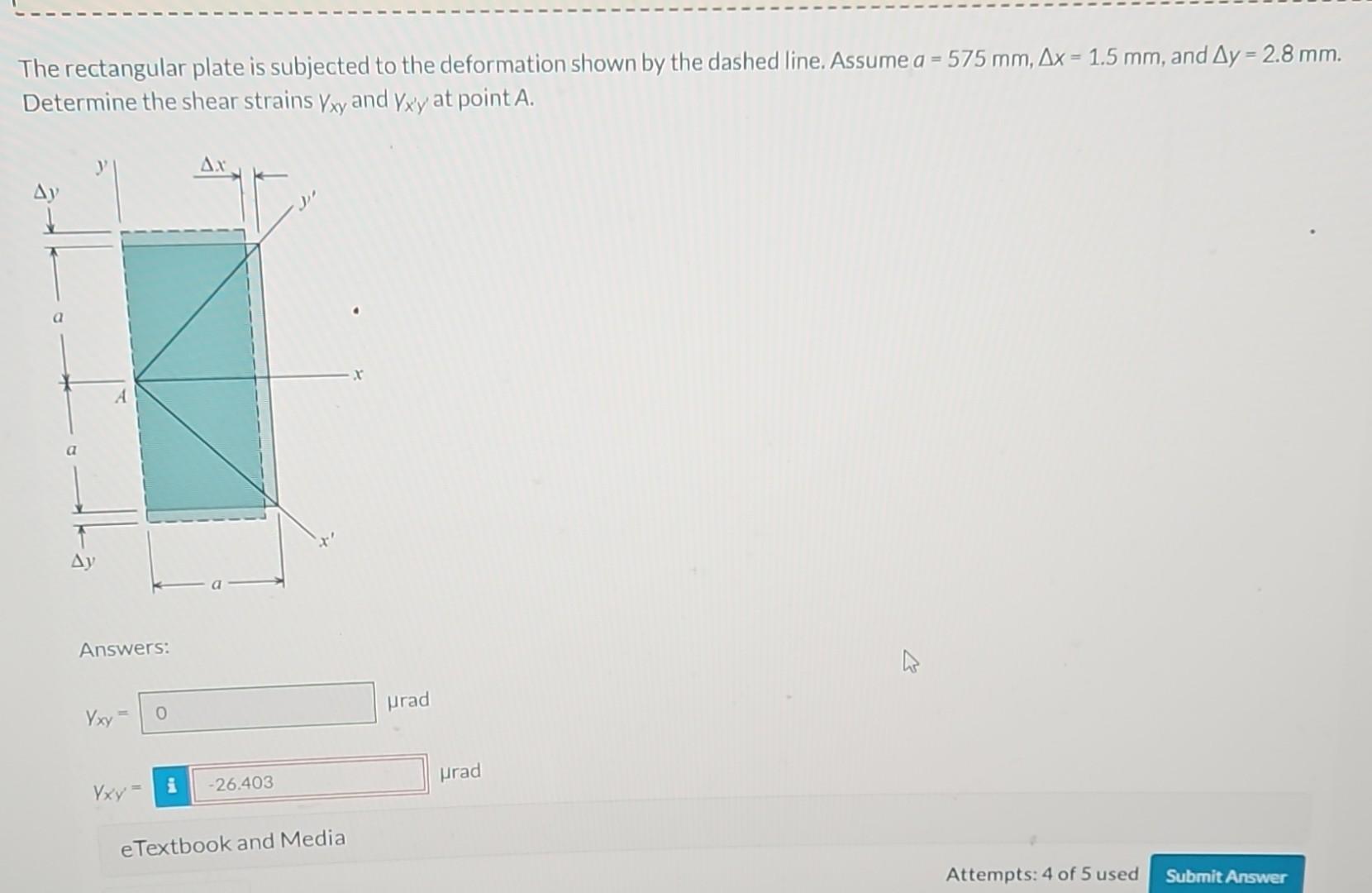 The rectangular plate is subjected to the deformation | Chegg.com