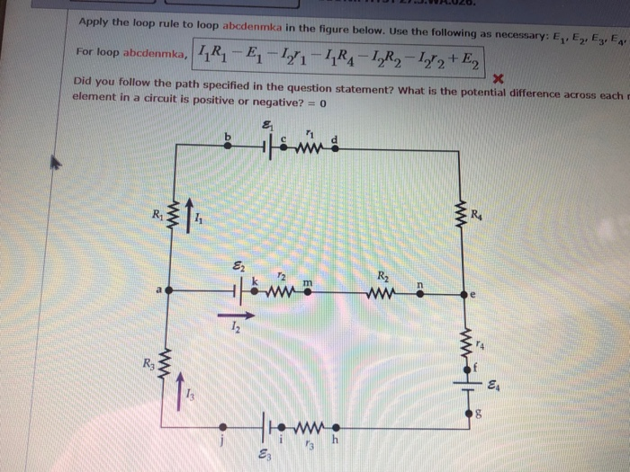 Solved Apply the loop rule to loop abodenmka in the figure | Chegg.com