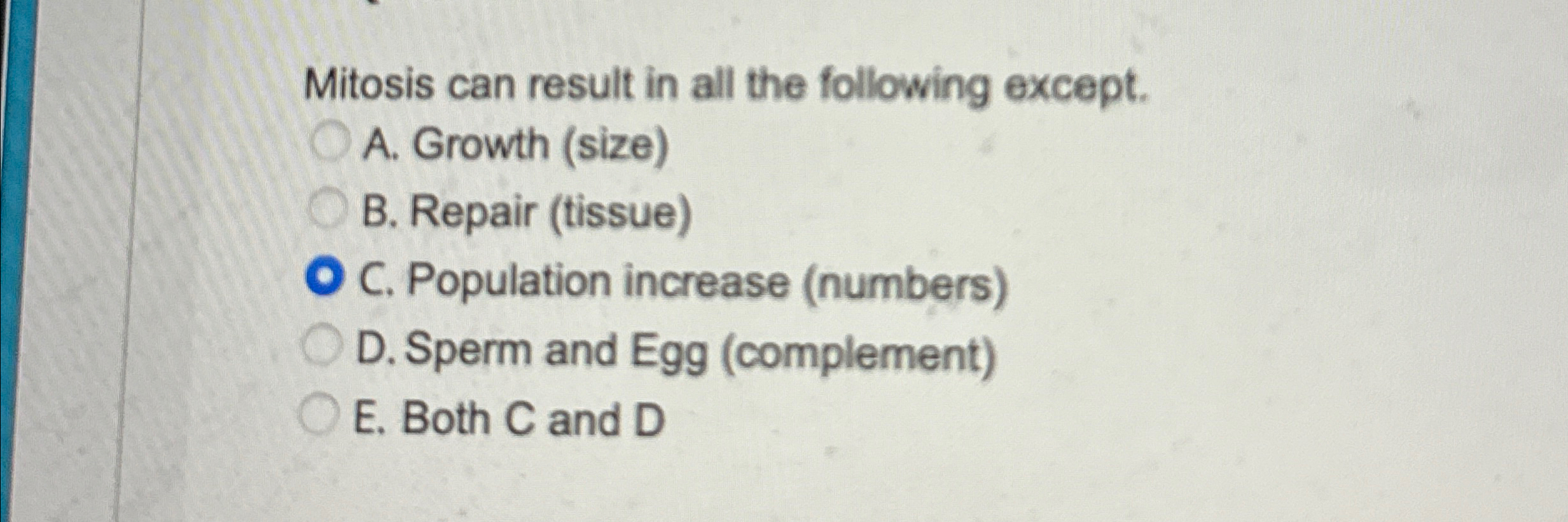 Solved Mitosis can result in all the following except.A. | Chegg.com