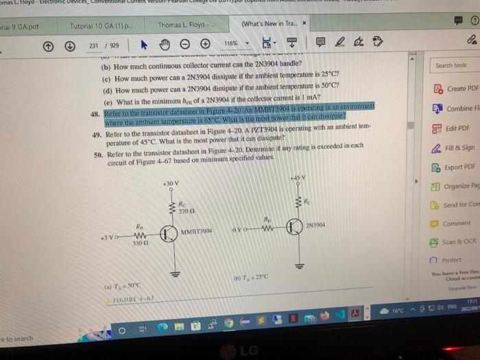 Solved DEVICE APPLICATION PROBLEMS 44. Calculate the power | Chegg.com