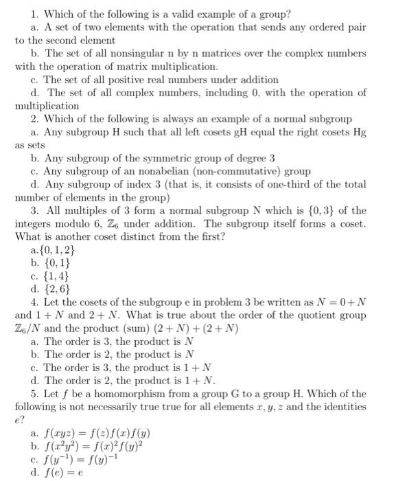 Solved 1. Which of the following is a valid example of a | Chegg.com