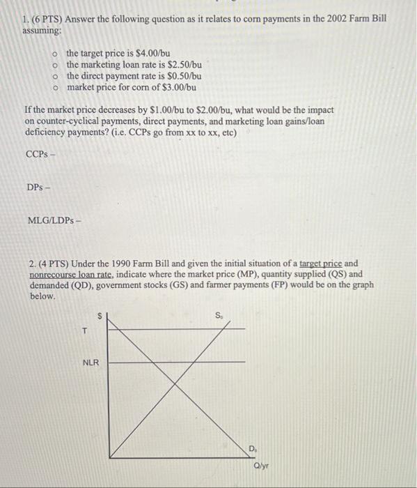 Solved 1. (6 PTS) Answer the following question as it | Chegg.com