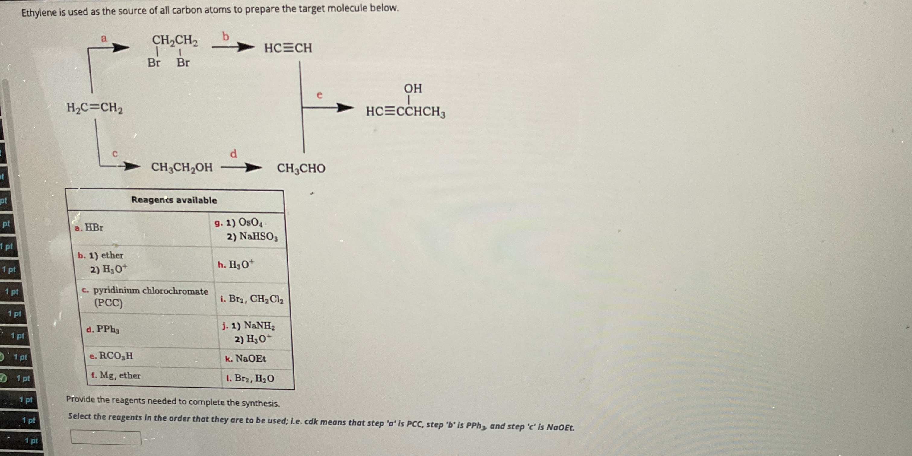 Solved Ethylene is used as the source of all carbon atoms to | Chegg.com