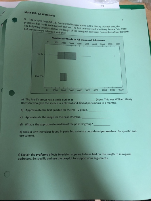 Solved Math 133: 3.5 Worksheet Name: Section : 3.5: The | Chegg.com