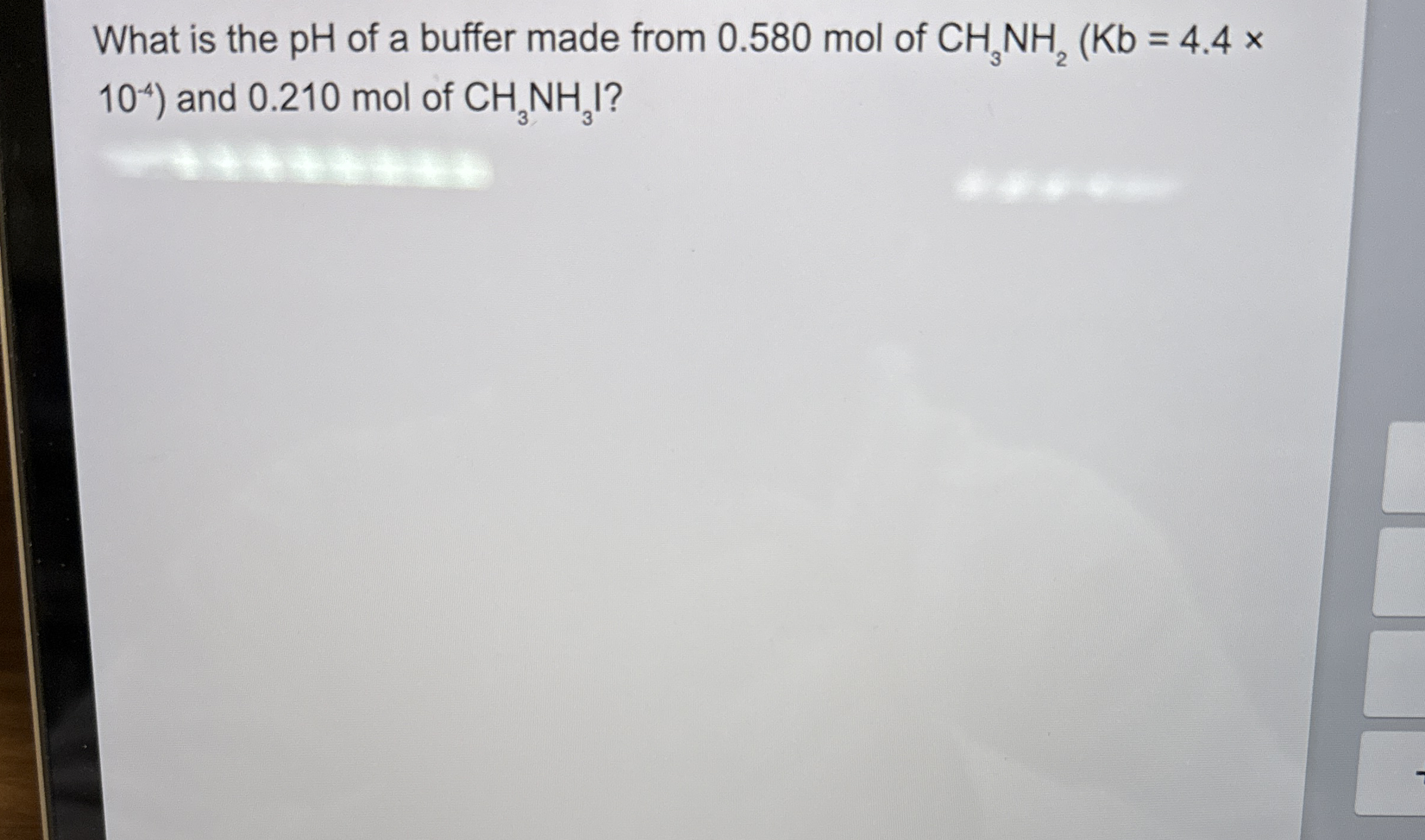 Solved What is the pH of a buffer made from 10-4 ) ﻿and | Chegg.com