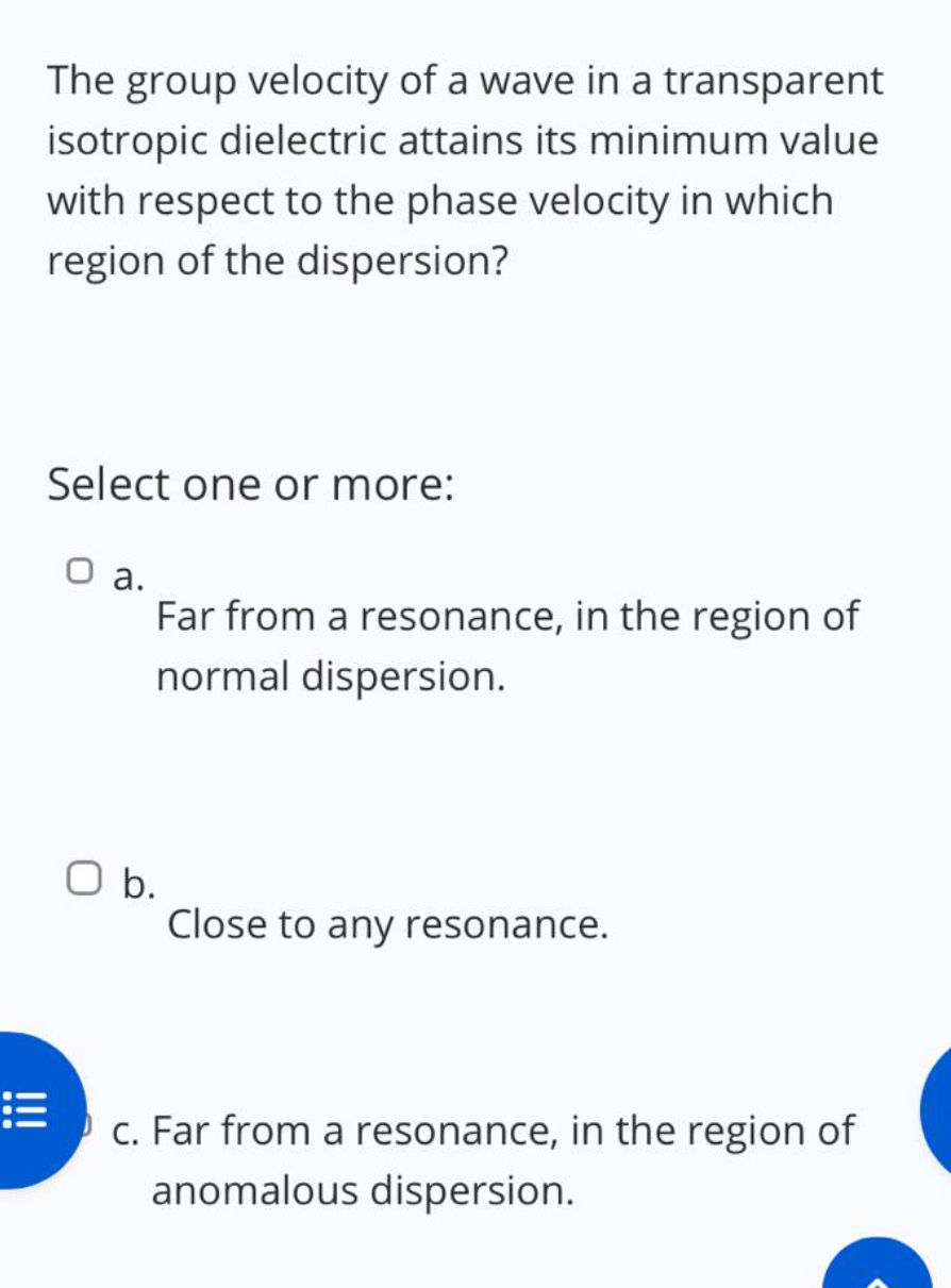 Solved The group velocity of a wave in a transparent | Chegg.com