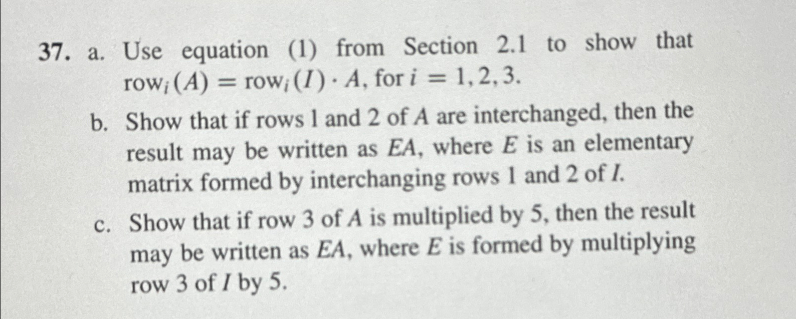 Solved a. ﻿Use equation (1) ﻿from Section 2.1 ﻿to show that | Chegg.com