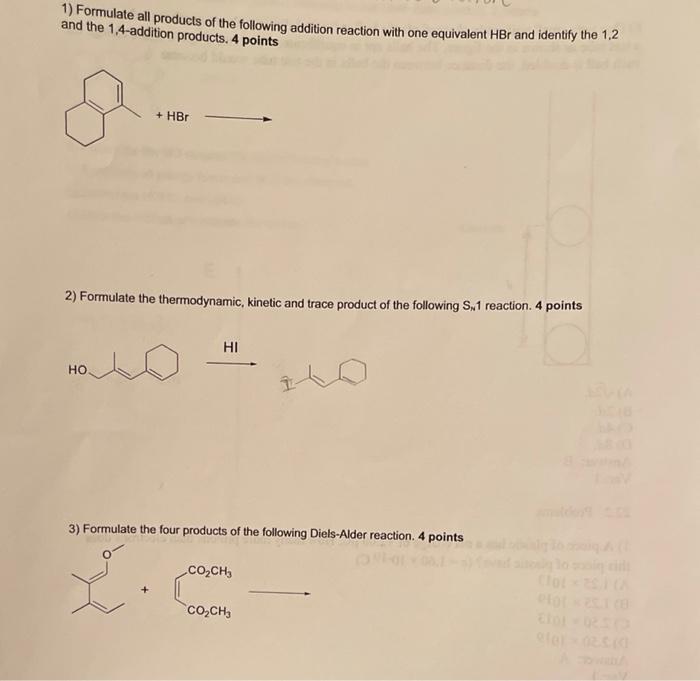 Solved 1) Formulate all products of the following addition | Chegg.com