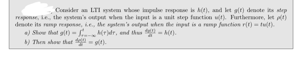 Solved Consider an LTI system whose impulse response is | Chegg.com