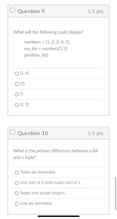 Solved Question 9 What Will The Following Code Display 