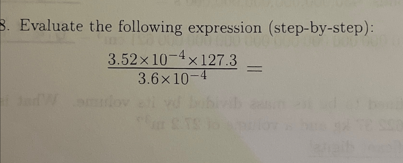 Solved Evaluate the following expression | Chegg.com