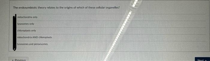 Solved Which of the following subcellular organelle(s) | Chegg.com