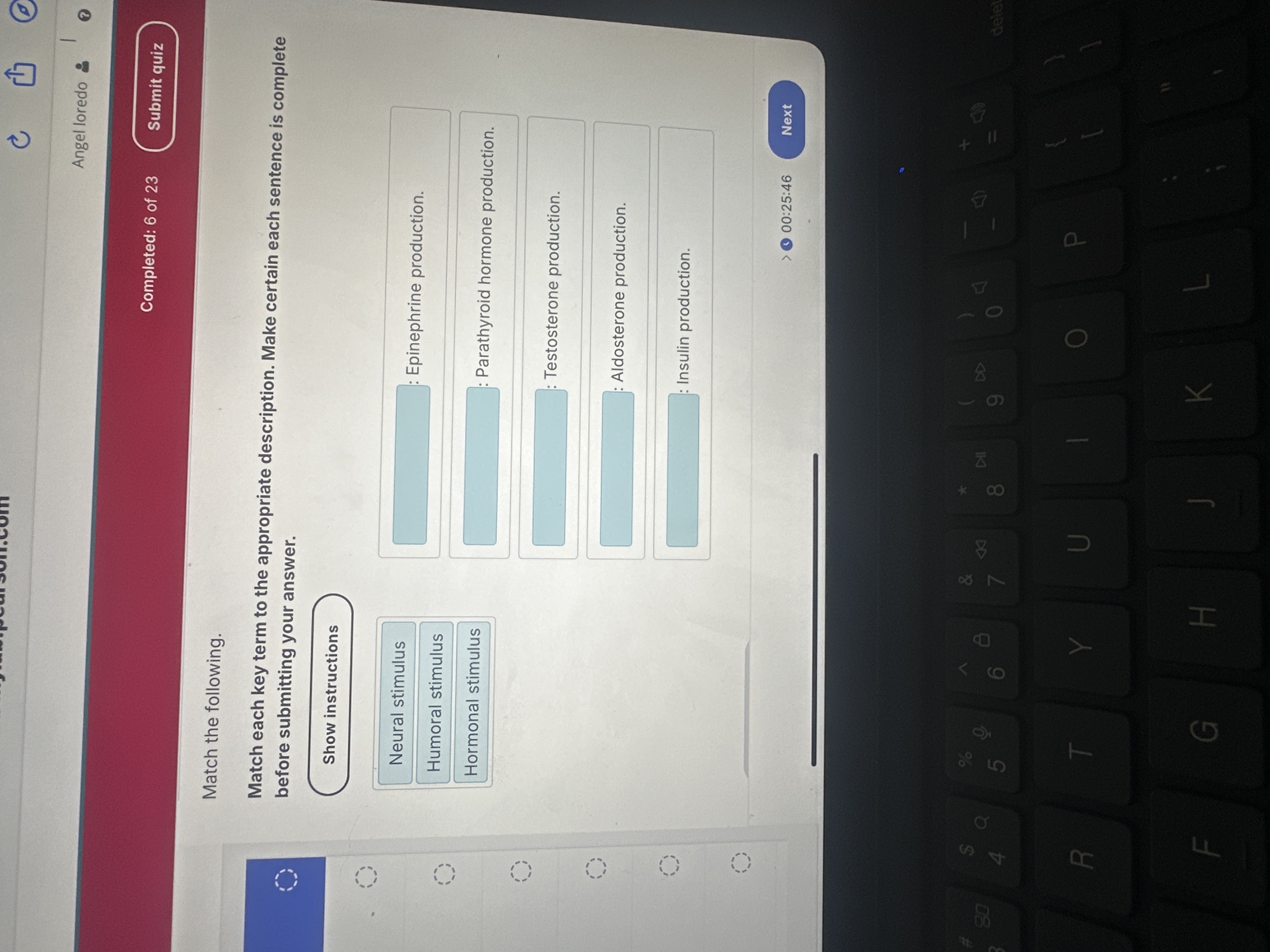 Solved Match each key term to the appropriate description. | Chegg.com