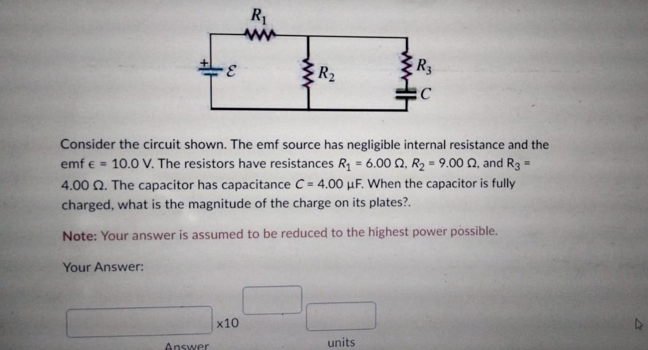 Solved Consider the circuit shown. The emf source has | Chegg.com