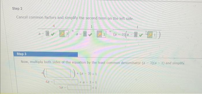 Solved Cancel common factors and simplify the second term on | Chegg.com