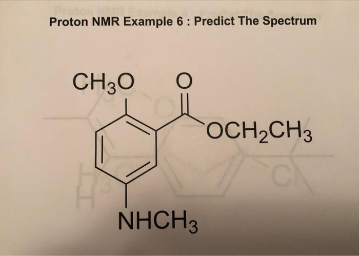 Solved Proton NMR Example 4 : Predict The Spectrum Proton | Chegg.com