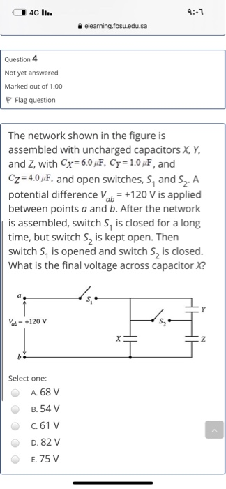Solved 4G ll. 4:-1 elearning.fbsu.edu.sa Question 4 Not yet | Chegg.com