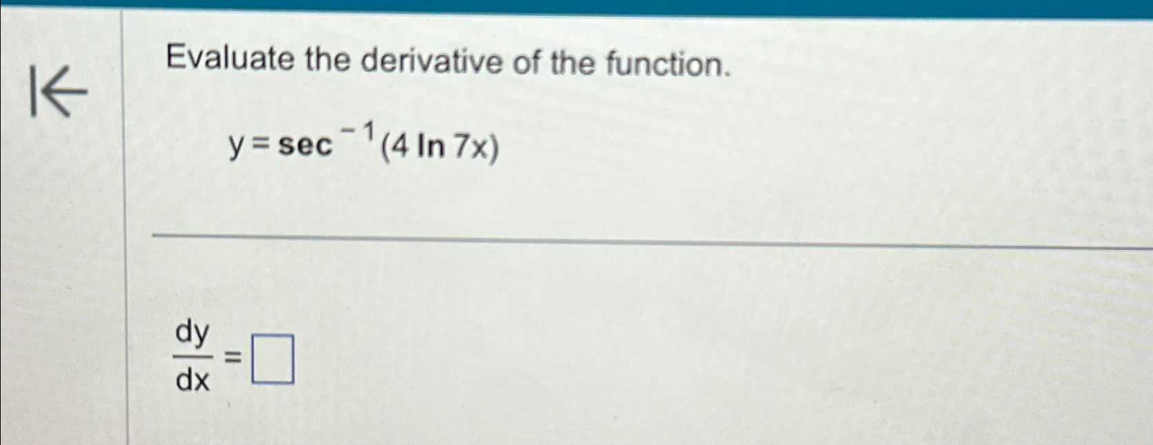 Solved Evaluate the derivative of the | Chegg.com