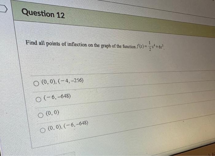 Solved Find all points of inflection on the graph of the | Chegg.com
