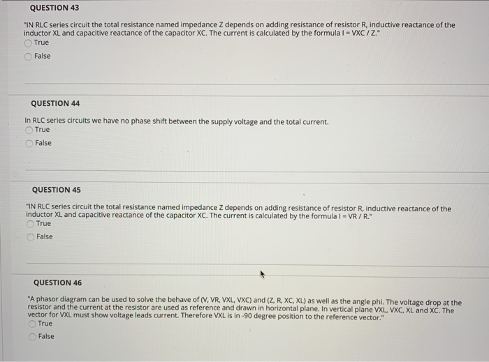 Solved Question 31 An Inductor With An Inductive Reactance