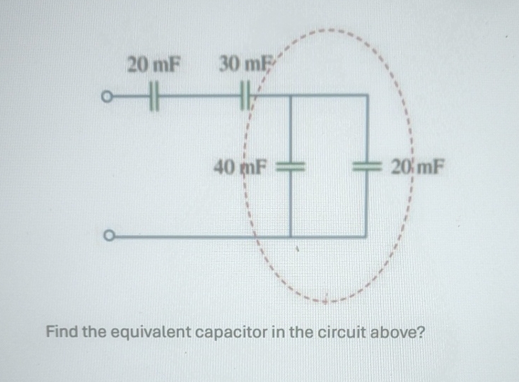 Solved Find the equivalent capacitor in the circuit above? | Chegg.com