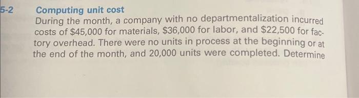 Solved Computing unit cost During the month, a company with | Chegg.com
