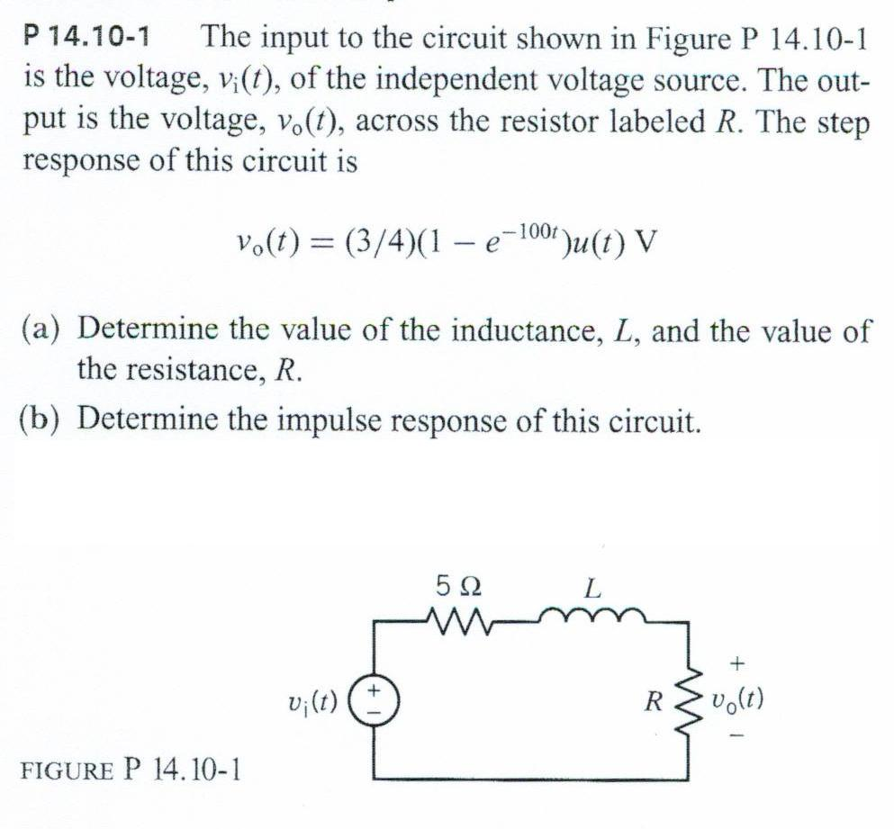 Solved The input to the circuit shown in Figure P14.10-1 is | Chegg.com
