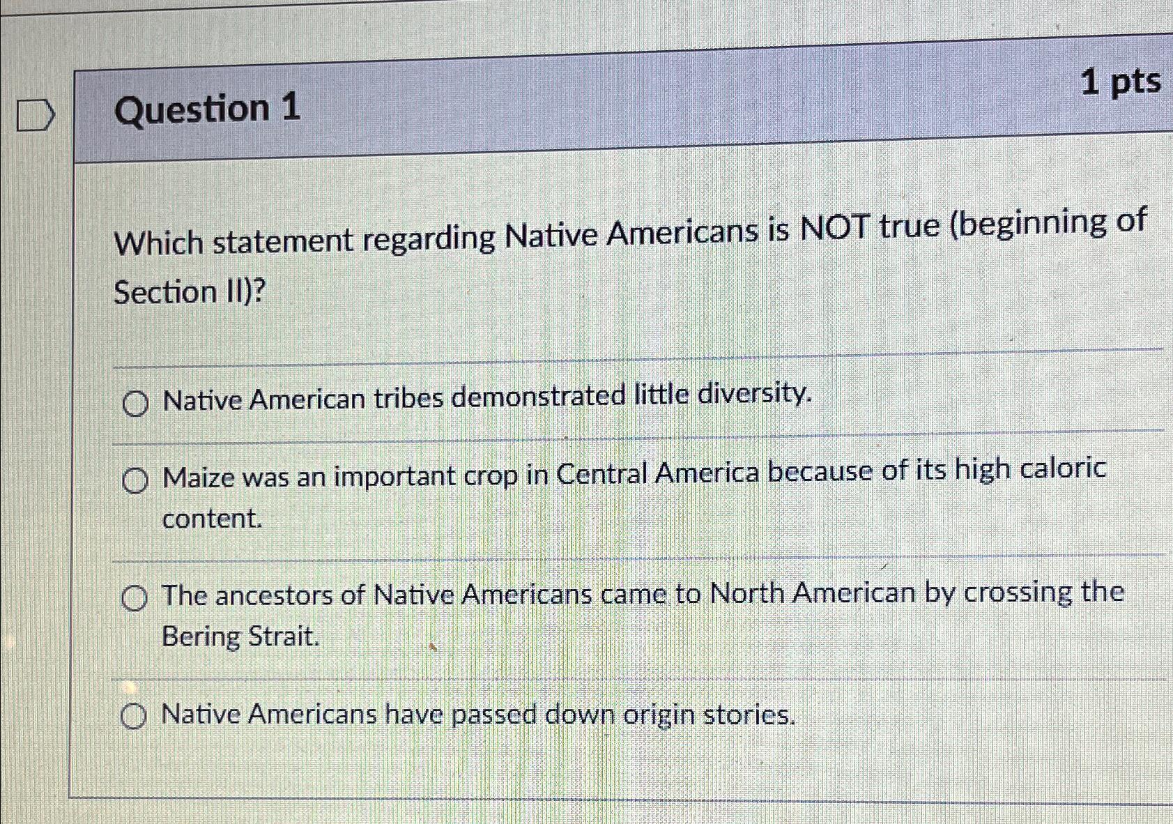 Solved Question 11 ﻿ptsWhich statement regarding Native | Chegg.com