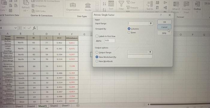 Solved How do I this on excel? What goes in the input range | Chegg.com