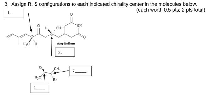 Solved 3. Assign R, S configurations to each indicated | Chegg.com