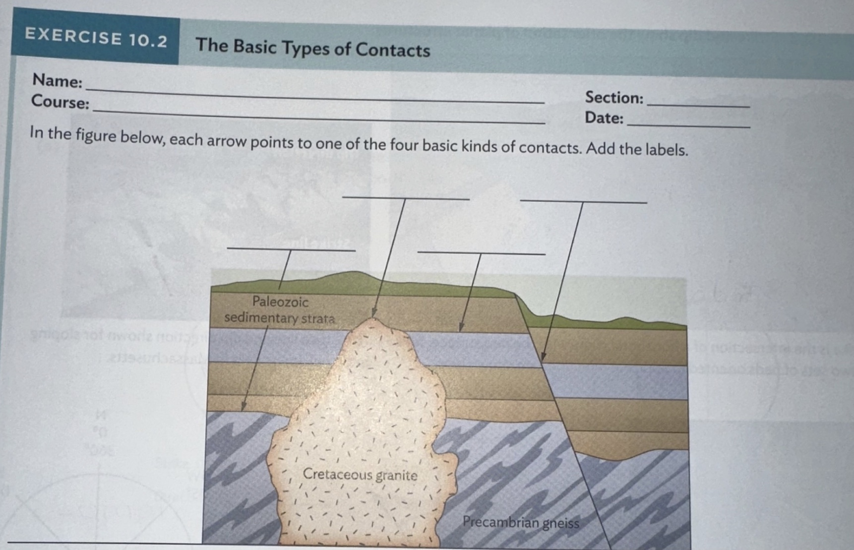EXERCISE 10.2The Basic Types of ContactsIn the figure | Chegg.com