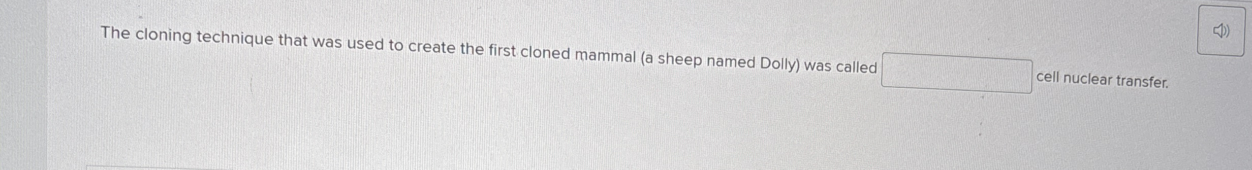 Solved The cloning technique that was used to create the | Chegg.com