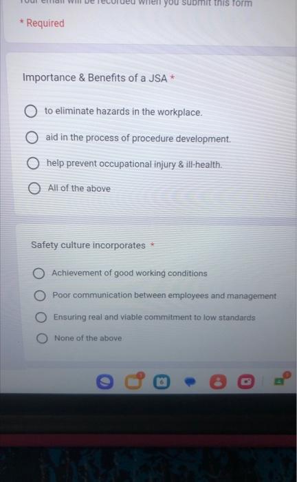 Solved * Required Importance \& Benefits of a JSA * to | Chegg.com