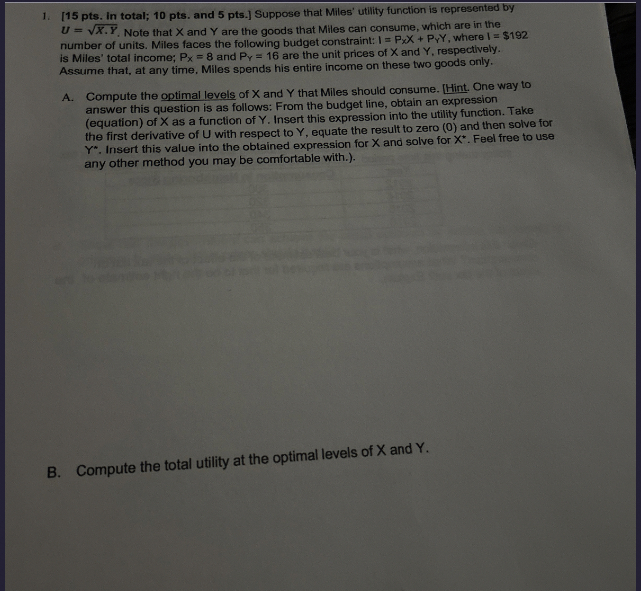 Solved [15 ﻿pts. ﻿in total; 10 ﻿pts. ﻿and 5 ﻿pts.] ﻿Suppose | Chegg.com