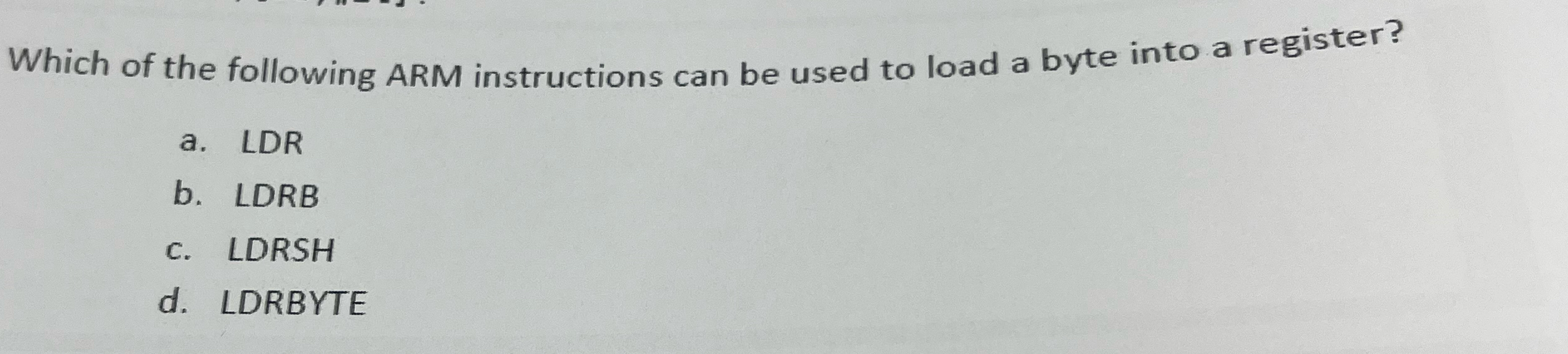 Solved Which of the following ARM instructions can be used | Chegg.com