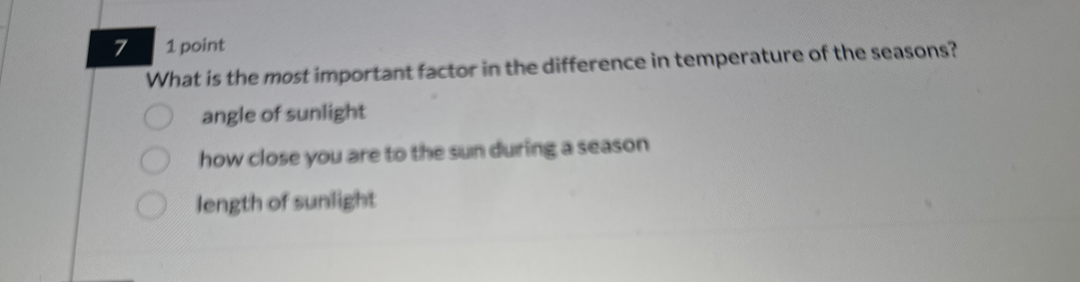 Solved 71 ﻿pointWhat is the most important factor in the | Chegg.com
