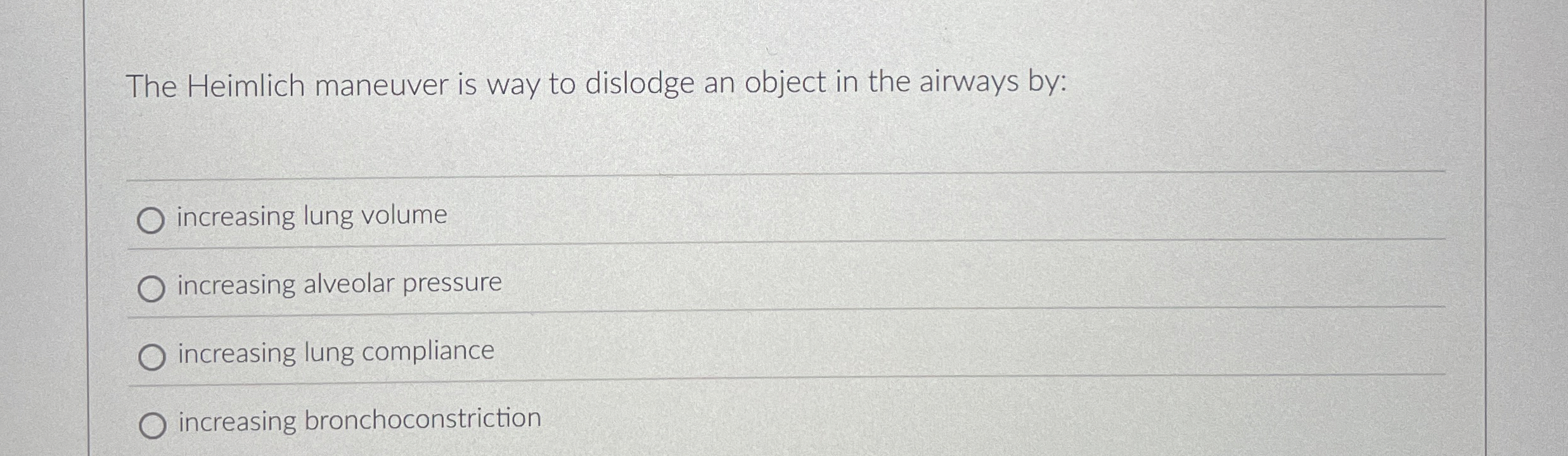 Solved The Heimlich maneuver is way to dislodge an object in | Chegg.com