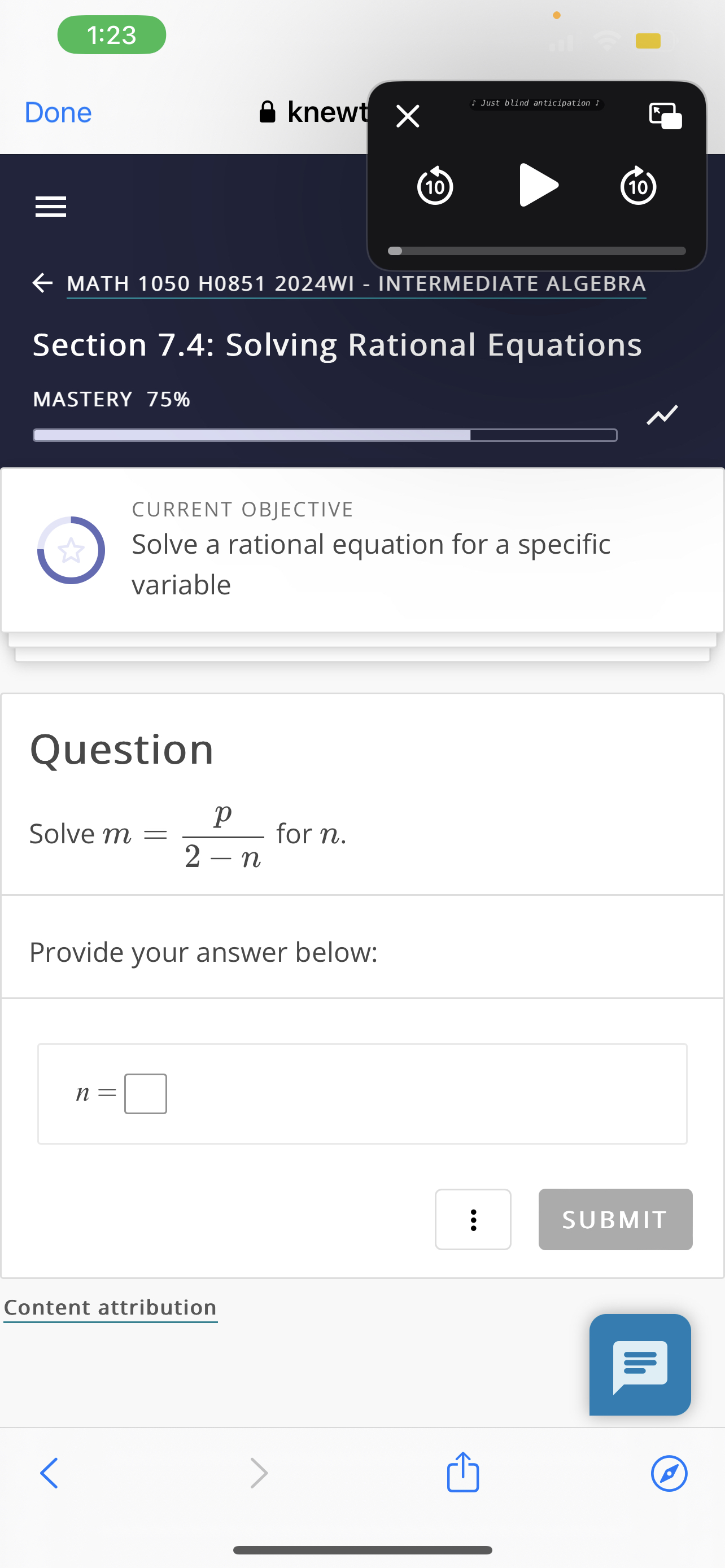Solved DoneknewtJust blind anticipation s(10)(10)larr MATH | Chegg.com