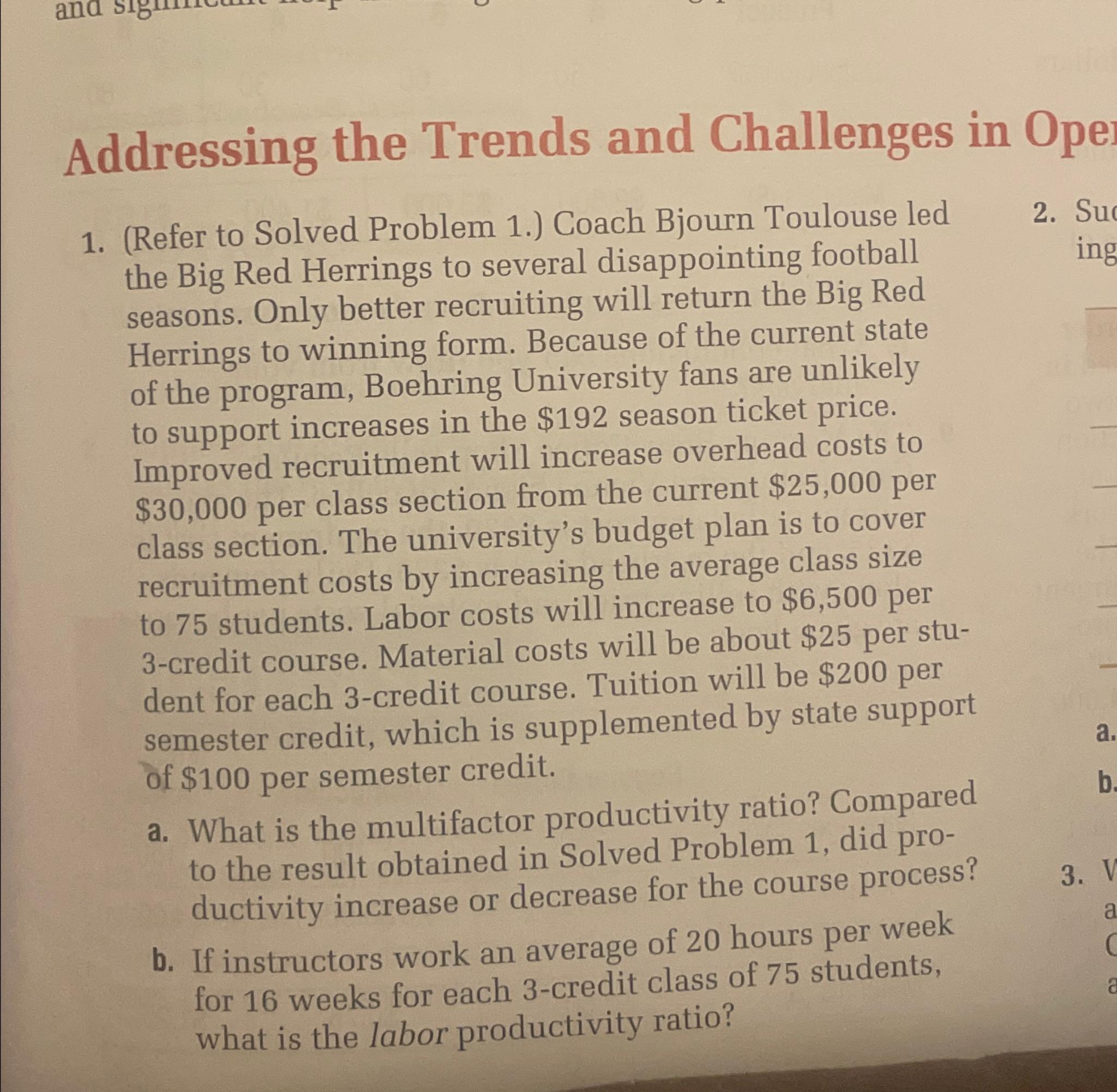 Solved Addressing the Trends and Challenges in Ope(Refer to | Chegg.com